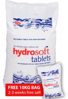 Hydrosoft Tablet Salt 25kg x 5 Bags + 10kg bag FREE – SaltsDirect.com